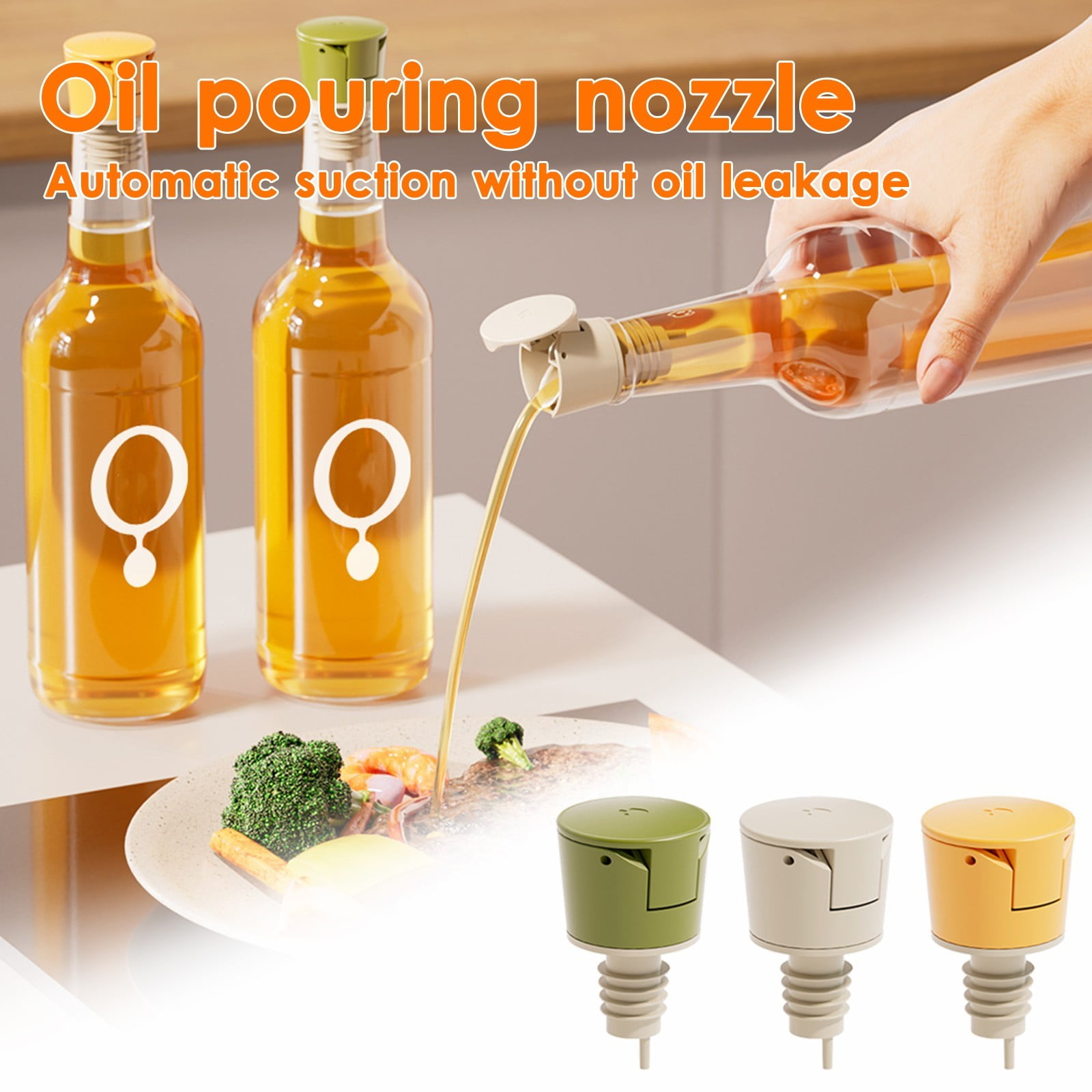 Under 10, Automatic Oil Dispenser, Stainless Steel Nozzle, Spout ...