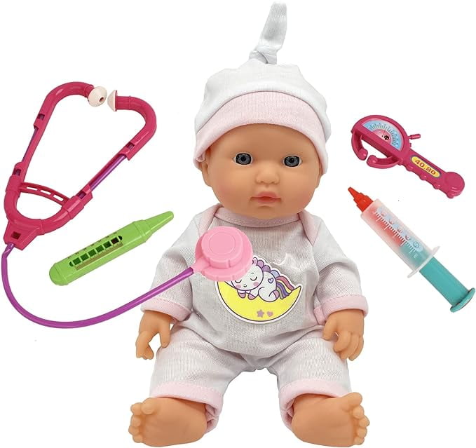 10" Baby Doll Doctor Set for Kids- Toy Nurse Kit for Toddler, Little ...