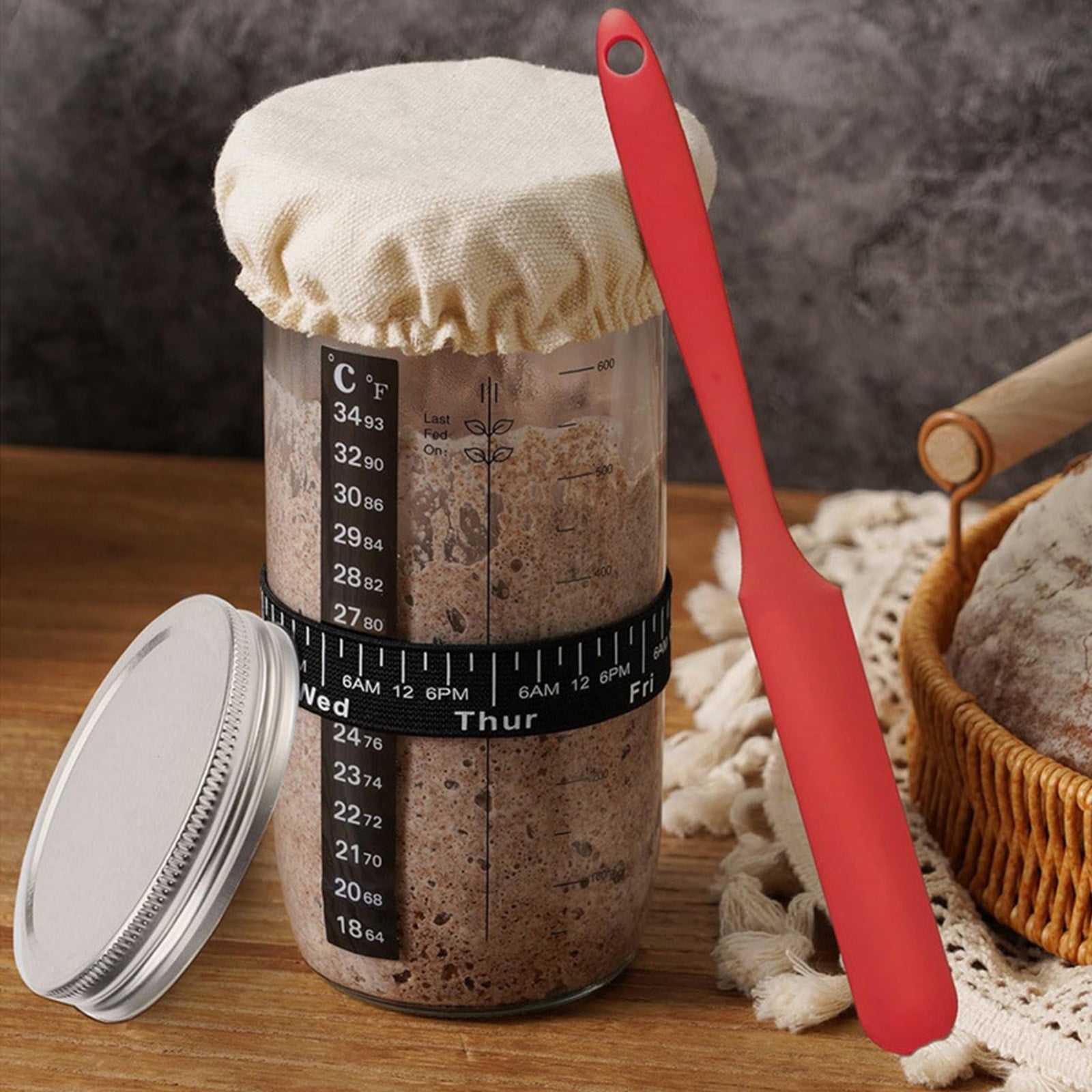 Under 10, Baking Dough Thermometers, Glass Jars Leavening, Stainless ...