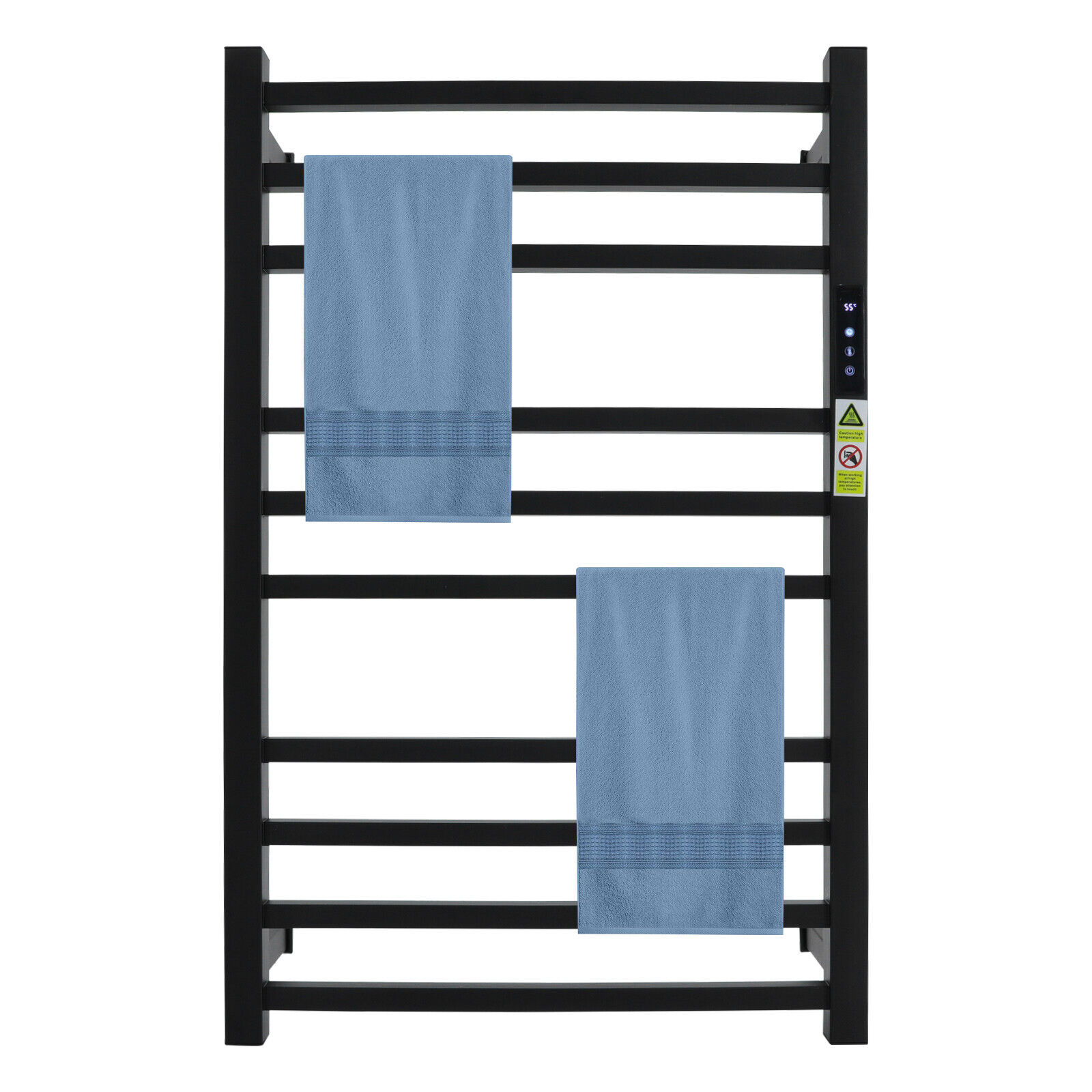 10 Bars Heated Towel Rack with Timer & Temperature Control, Wall ...