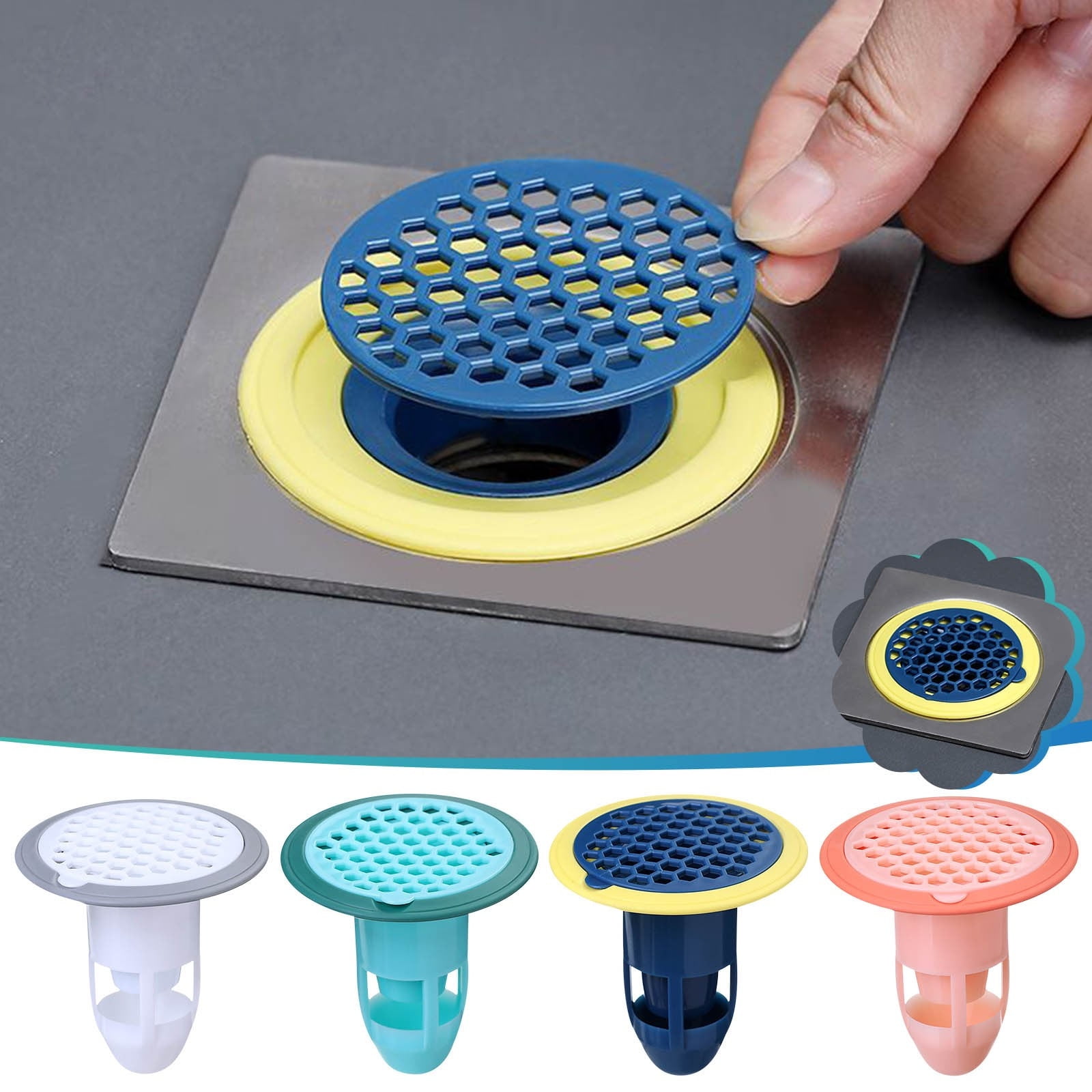 Under 10, Bathroom Shower Water Filter,Floor Drain Deodorizer,Removable ...