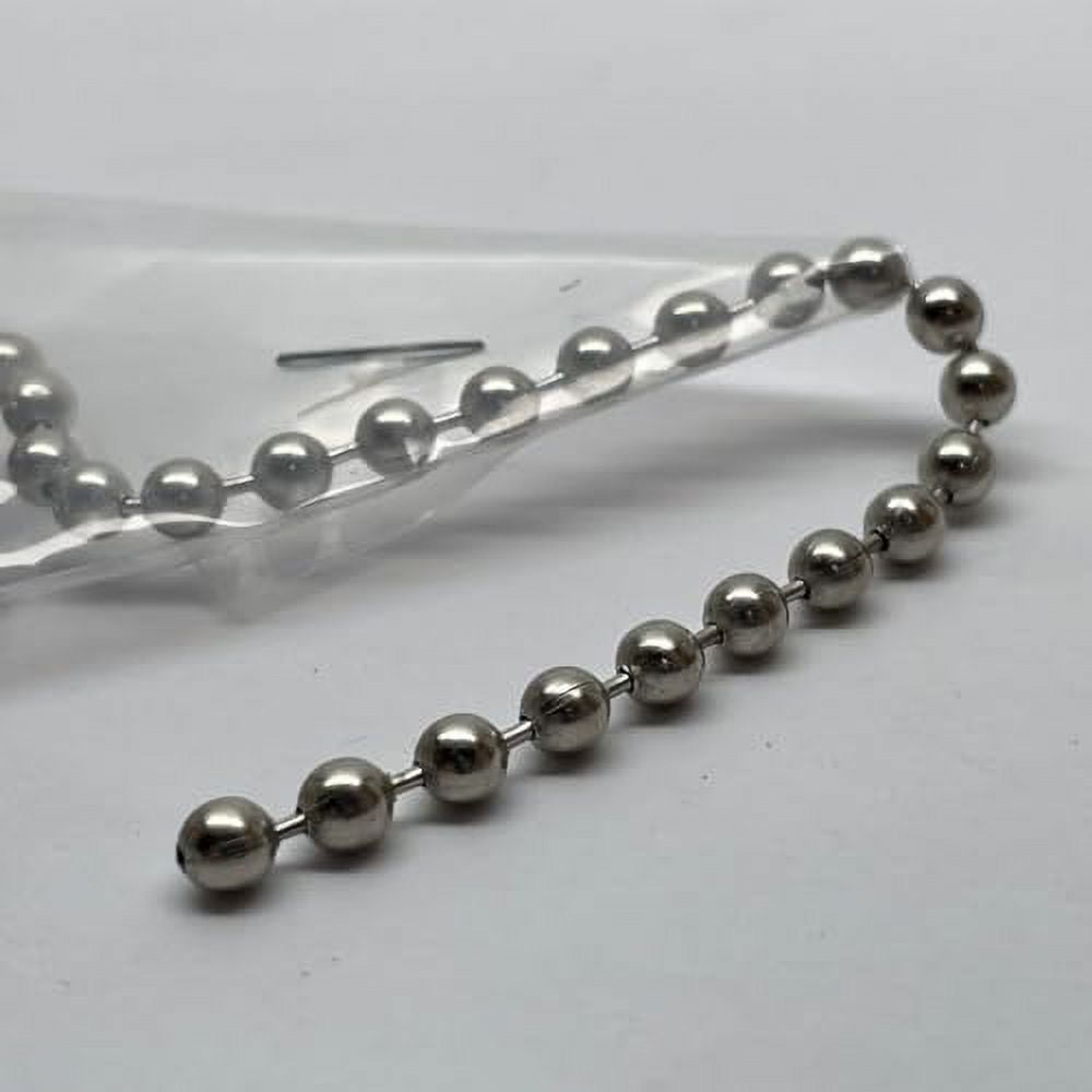 #10 Beaded Ball Chain (4.5mm) – USA Made Nickel Plated Steel (NPS) 100 ...