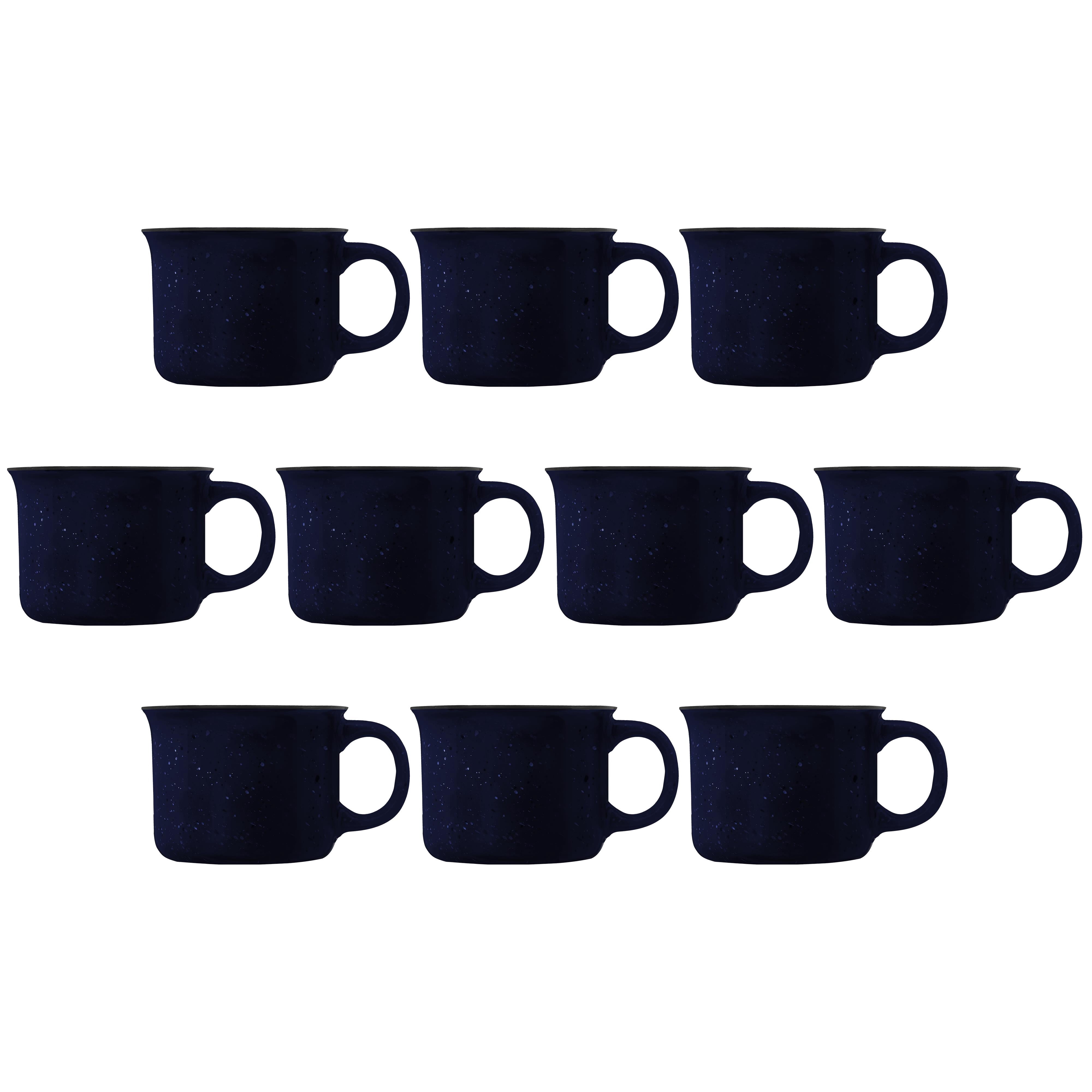 10 Bijou Ceramic Campfire Coffee Mugs Set, 8 oz. - Ceramic, Speckled ...
