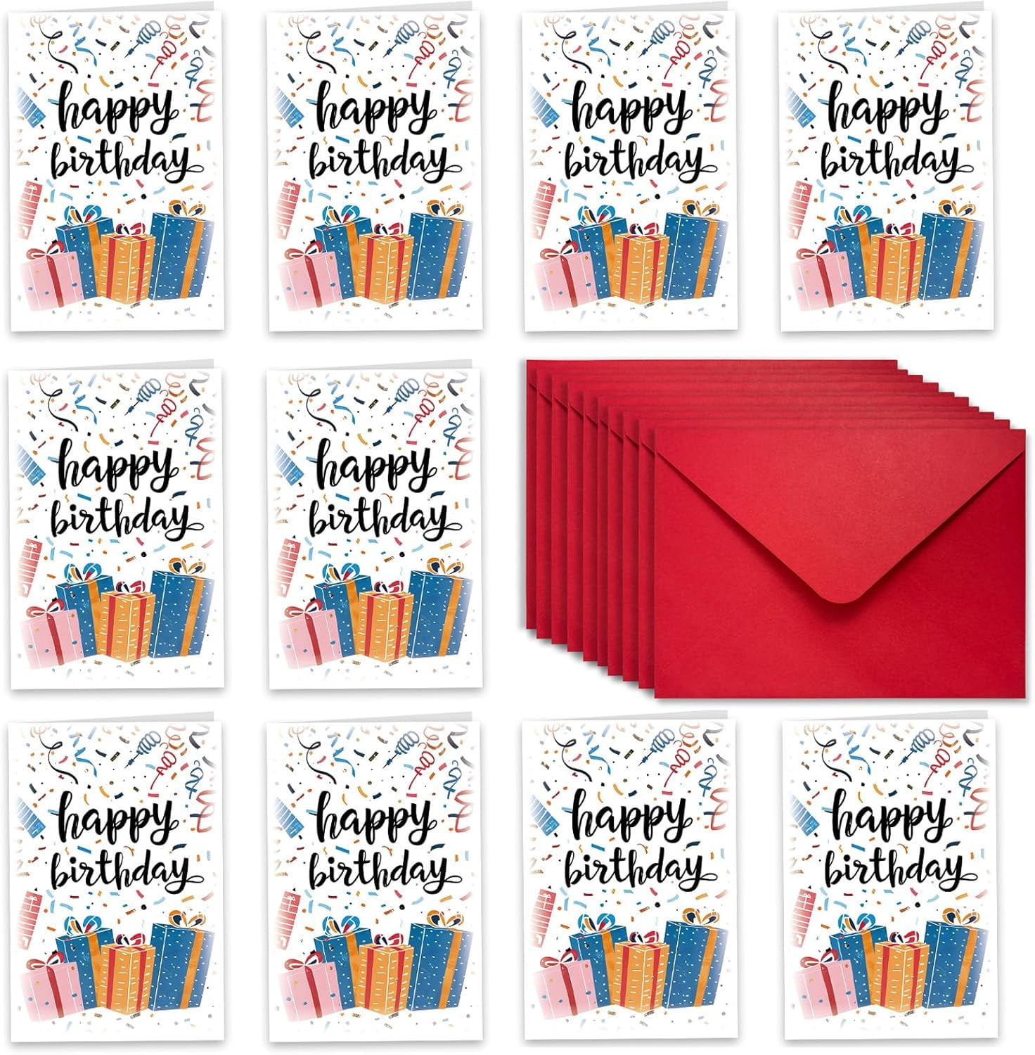 10 Birthday Cards Assortment with Envelopes, 5 x 7 inches Beautiful ...