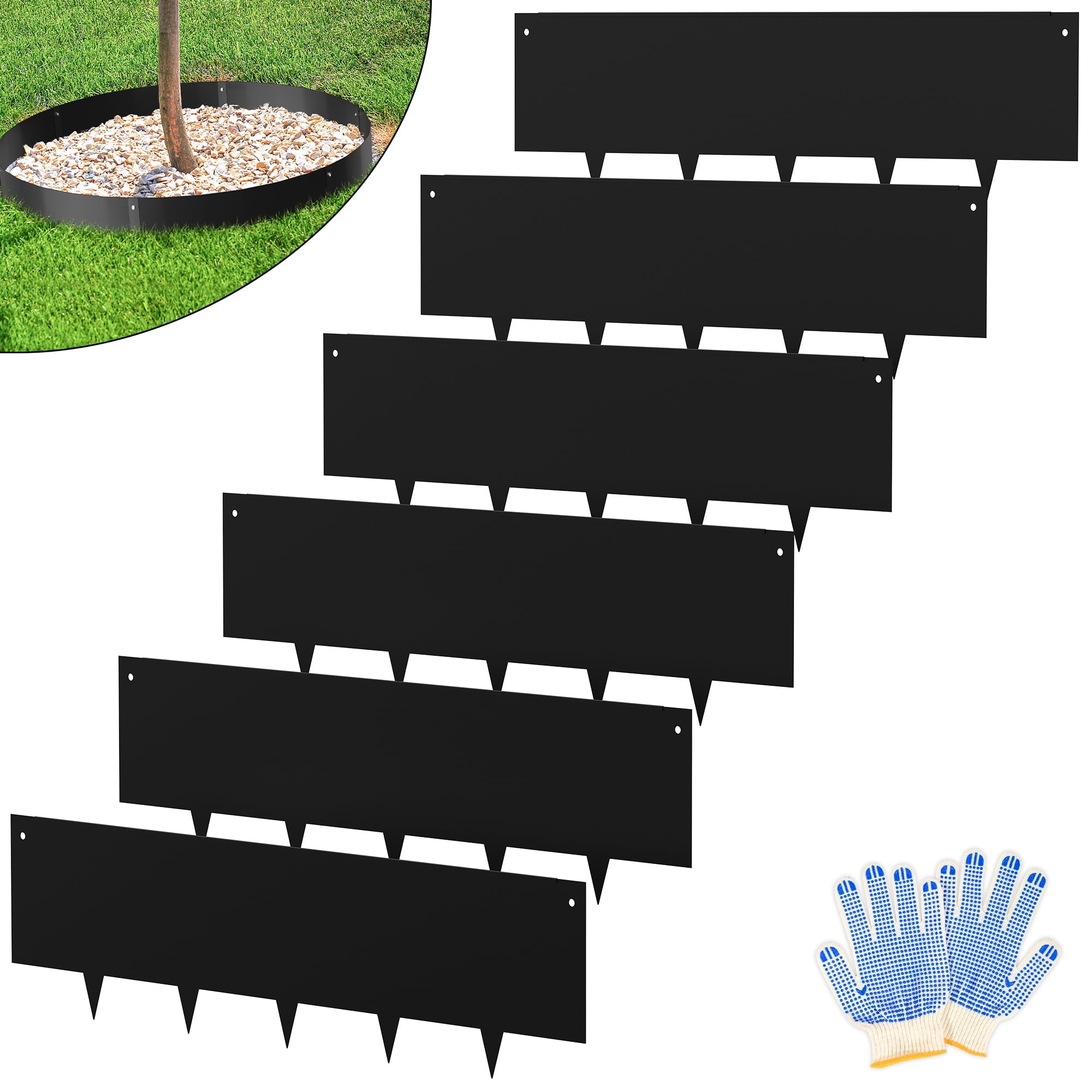 10" Black Edging for Landscaping Corten Steel Garden Fence Border ...