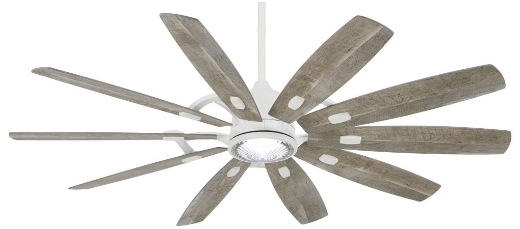 65" Minka Aire Barn Flat White LED Large Smart Ceiling Fan - Walmart.com