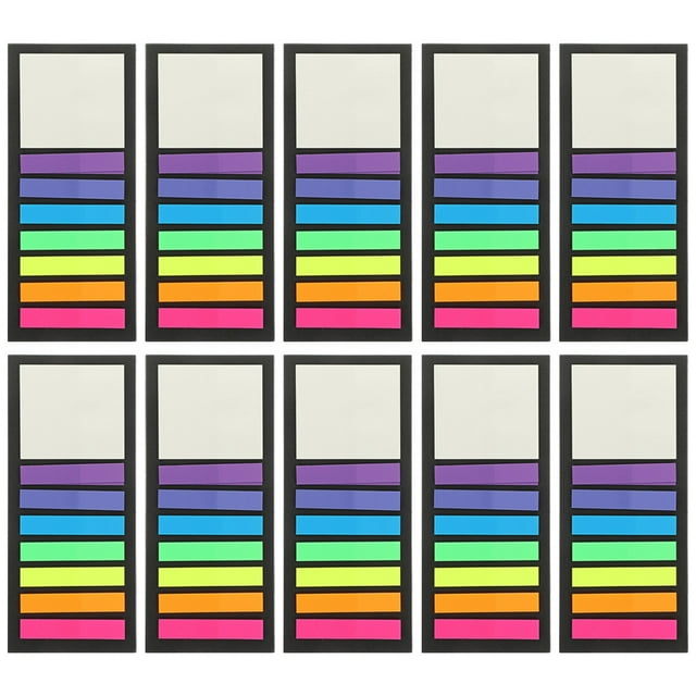 10 Books Ultra Thin Index Stickers Divider Tabs on Soda Pastel Cases ...