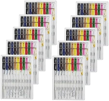 10 Boxes Quick Fix Sewing Kit, Easy Pre Threaded Needle Kit ...
