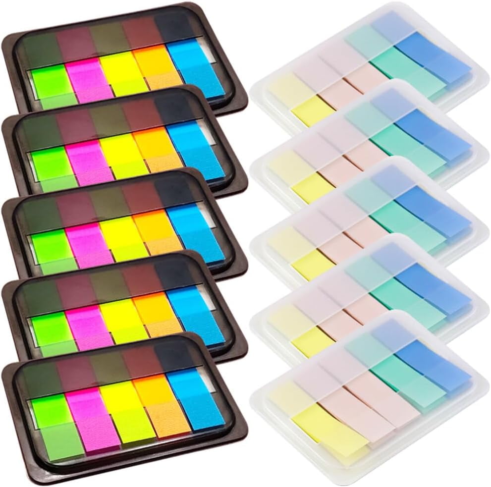 10 Boxes Sticky Notes Page Markers Book Tabs Sticky Tabs Page Tabs ...