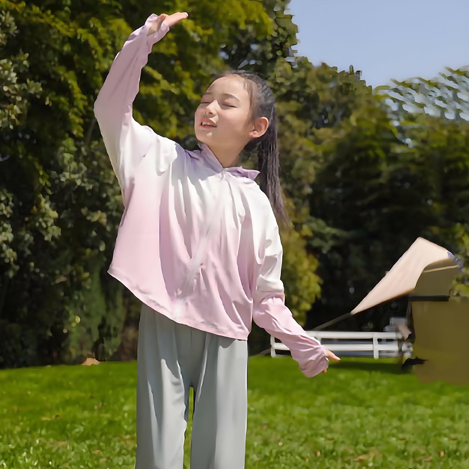 Under 10,Boys'Ice Silk Gradient Sun Protection Clothing, Cool ...