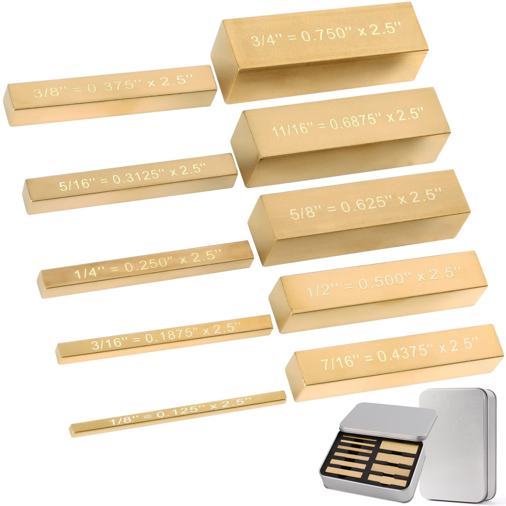 10 Brass Setup Blocks Height Gauge Woodworking Tools - Set of Ten ...