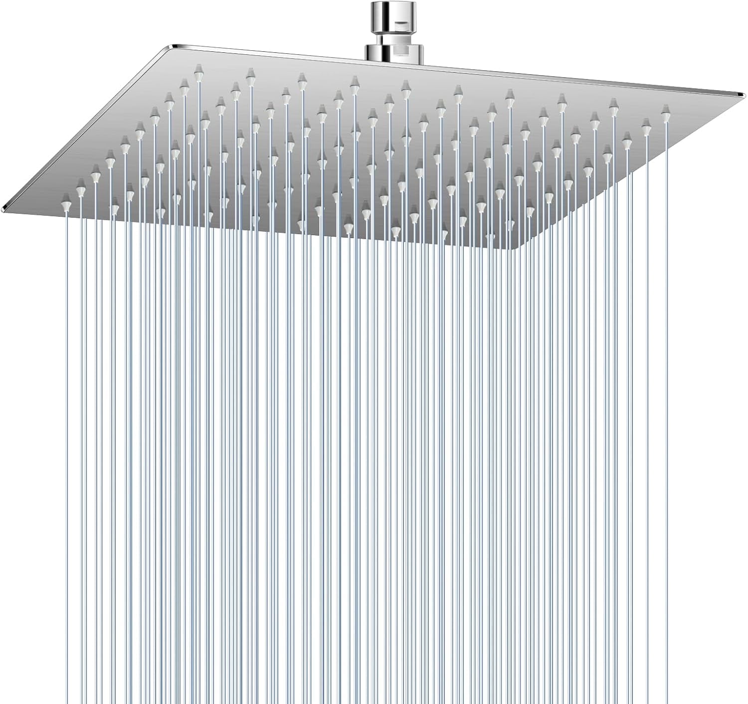 10" Brushed Nickel Rain Shower Head - All Metal Stainless Steel 304 ...