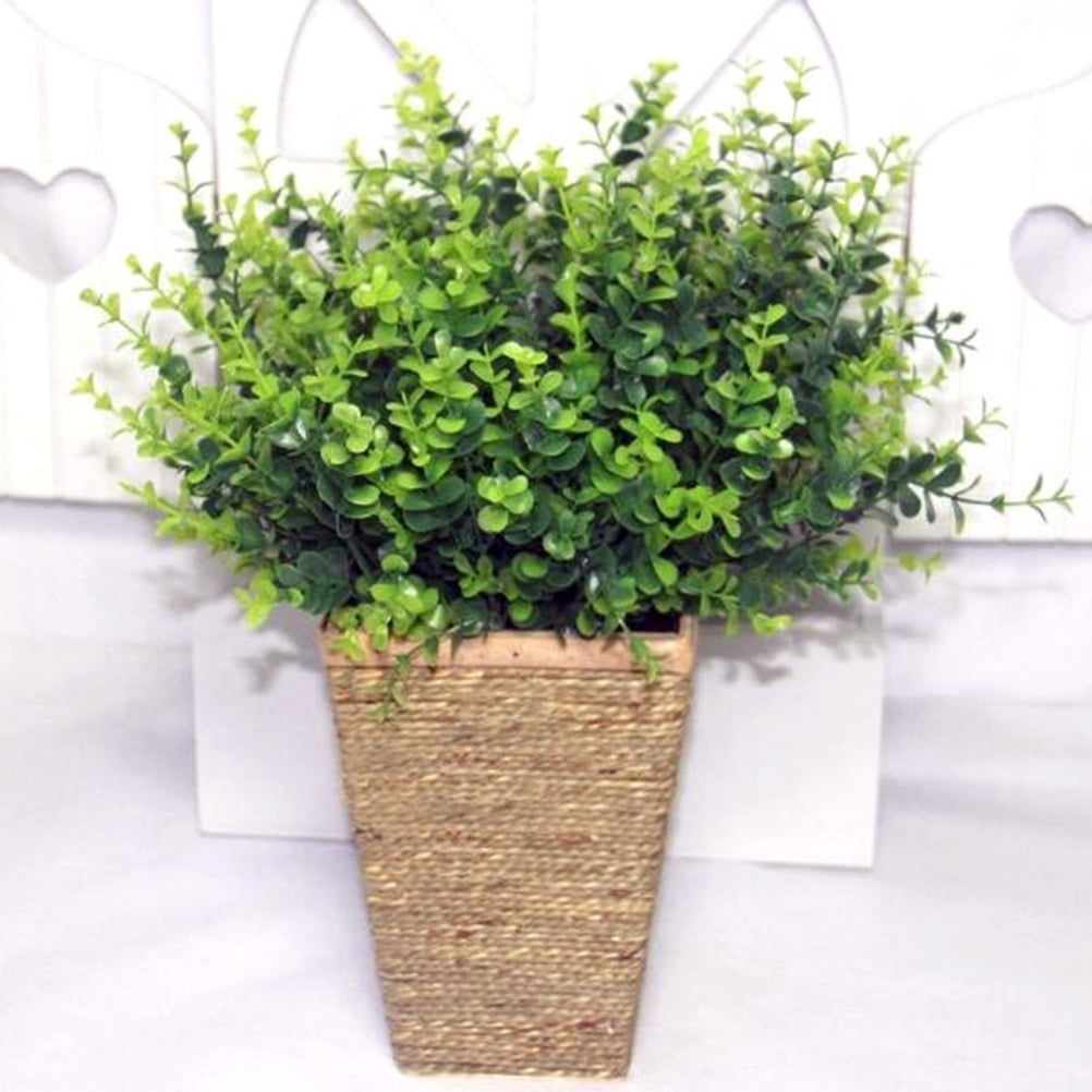 10 Bunches of Artificial Eucalyptus Plant Plastic Fake Green Plants ...