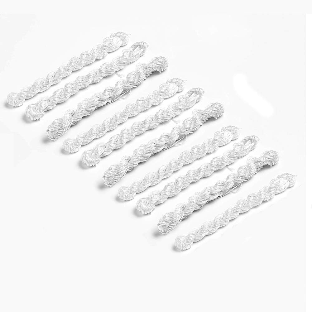 10 Bundles About 260 Yard Nylon Jewelry Thread Cord 1mm Shiny Silky ...