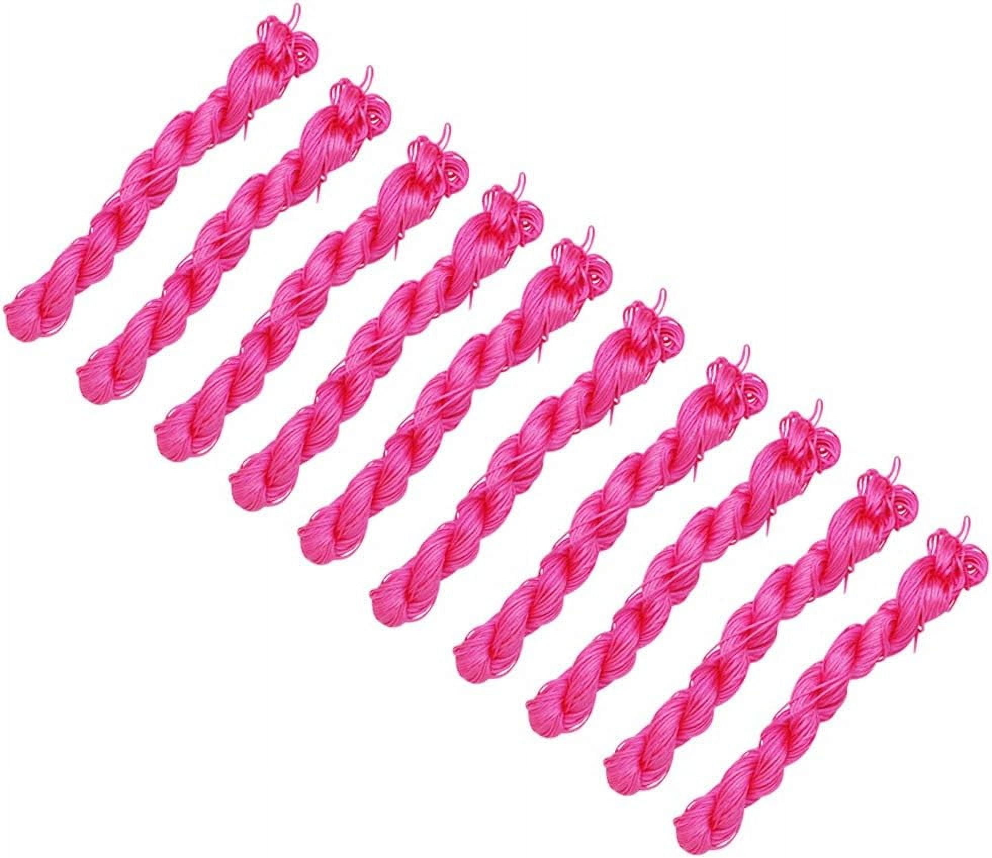 10 Bundles 260 Yards Nylon Jewelry Thread Cord 1mm Shiny Silky Rattail ...