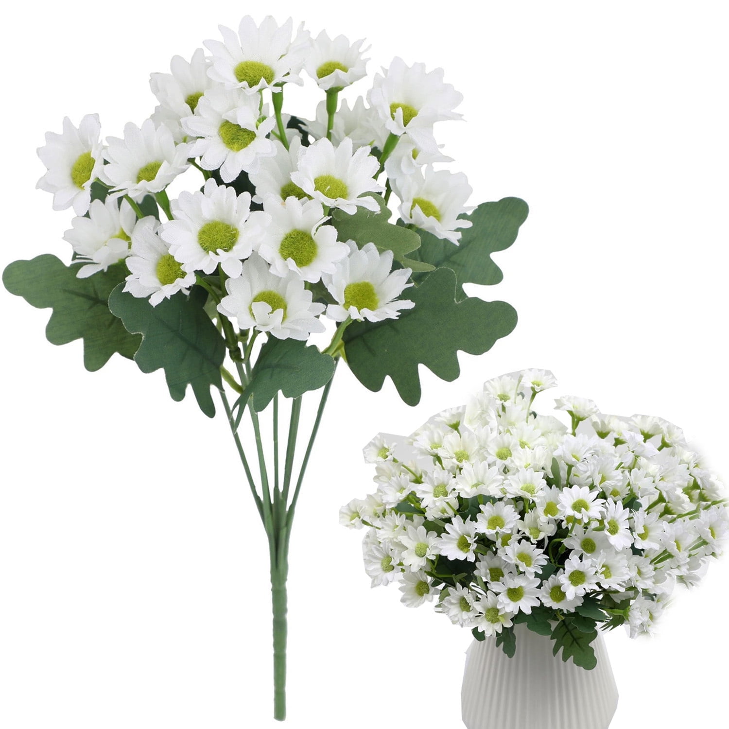 10 Bundles Faux Daisy Flowers,12.6'' Artificial Flowers Faux Silk Daisy ...