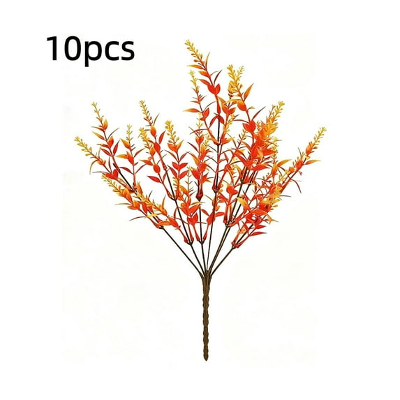10 Bundles Artificial Flowers Decoration Indoor Outdoor Branches Fall ...