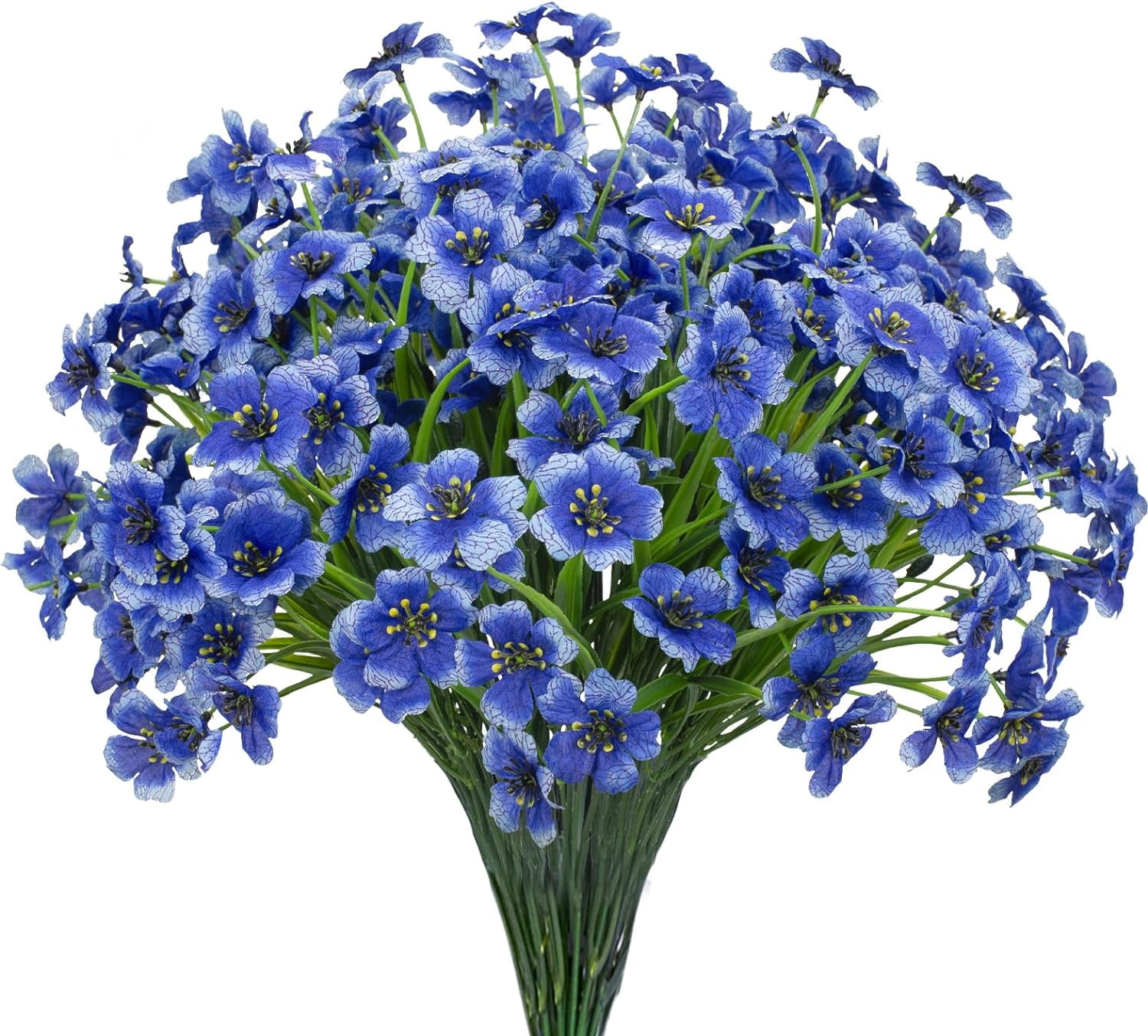10 Bundles Artificial Flowers UV Resistant Outdoor Plants No Fade Faux ...
