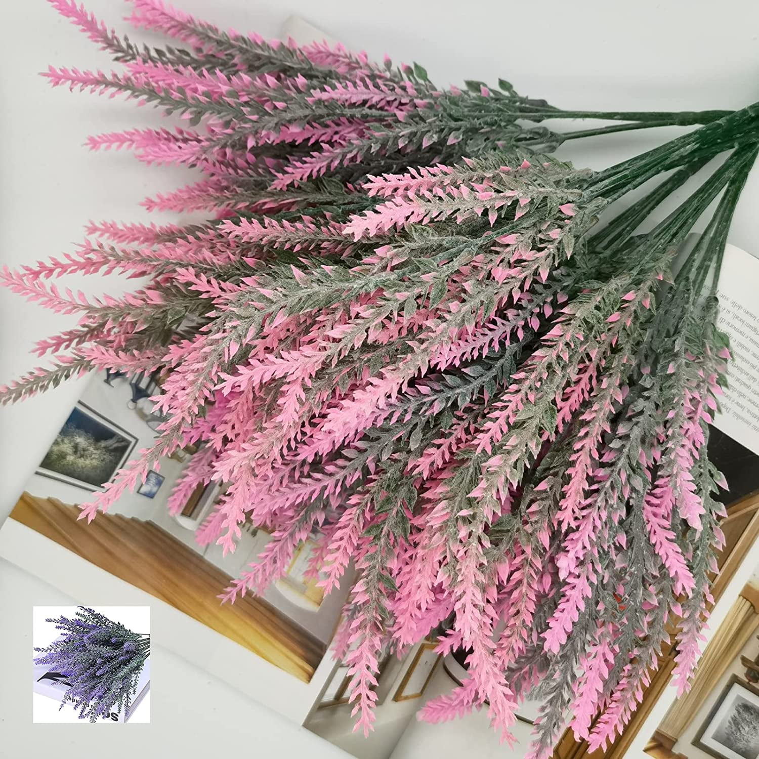 10 Bundles Artificial Lavender Flowers Artificial Flowers and Plants UV ...