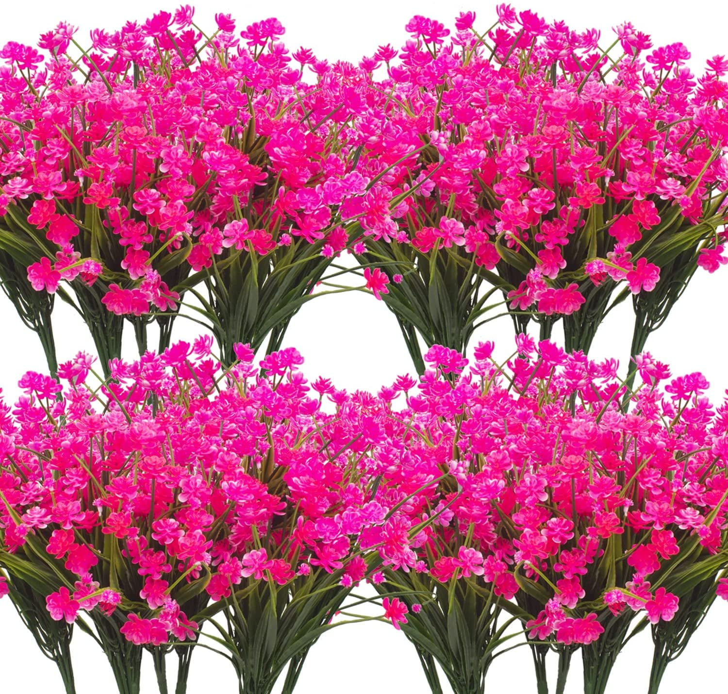 10 Bundles Artificial Outdoor Plants, Fake Wheat Grass Greenery Shrubs ...