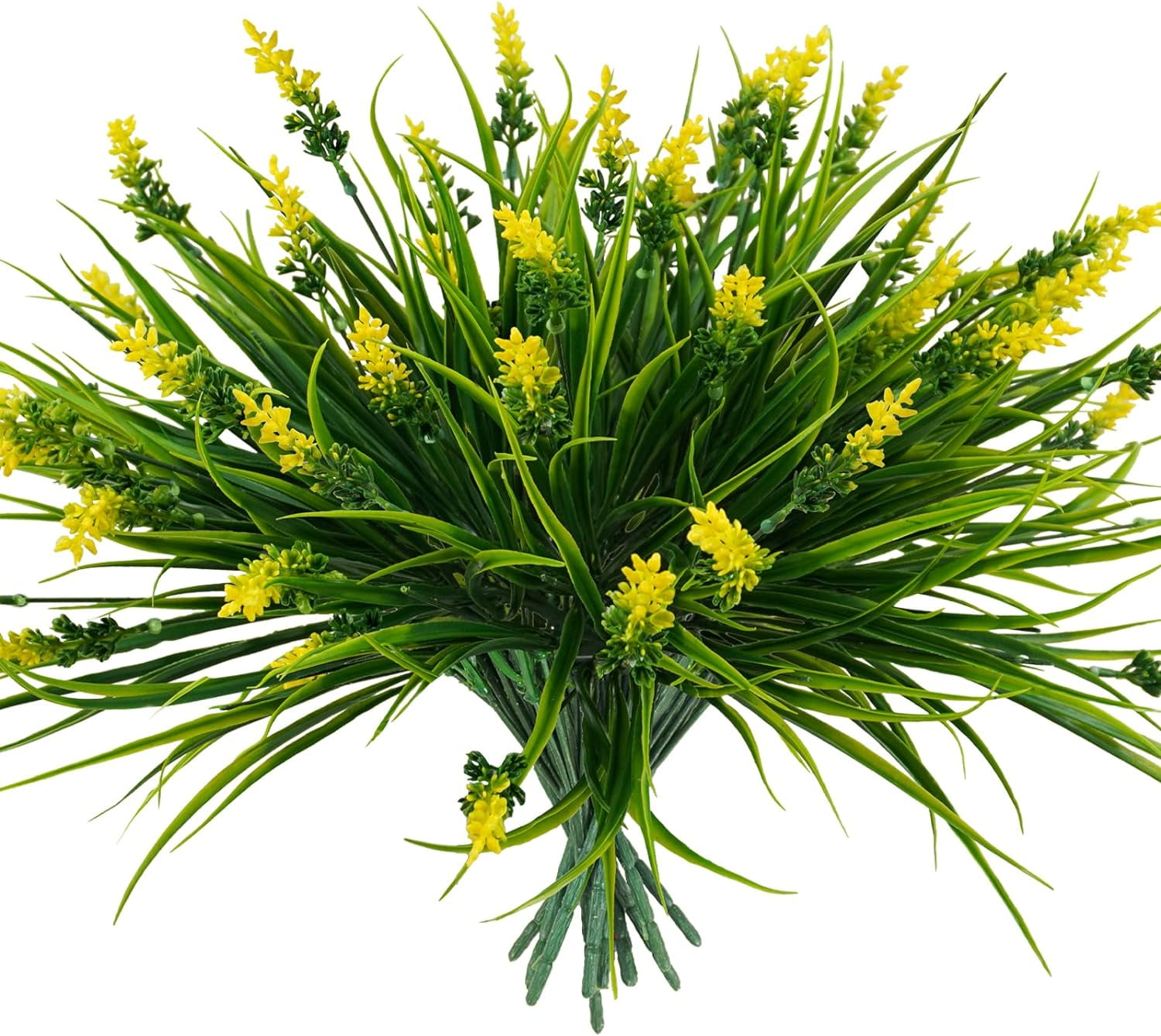 10 Bundles Artificial Plants Outdoor, 18.2" UV Resistant Faux Monkey ...