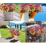 10 Bundles Fake Fall Flowers, Autumn Artificial Faux Flowers Outdoors ...