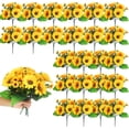 10 Bundles Sunflower Artificial Flower with Stems Bouquet Fake Plants ...
