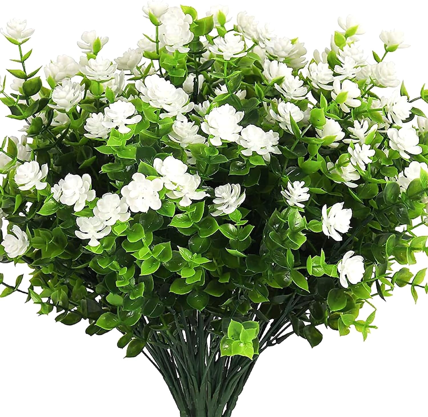 10 Bundles White Artificial Flowers, Artificial Wildflowers for Decor ...