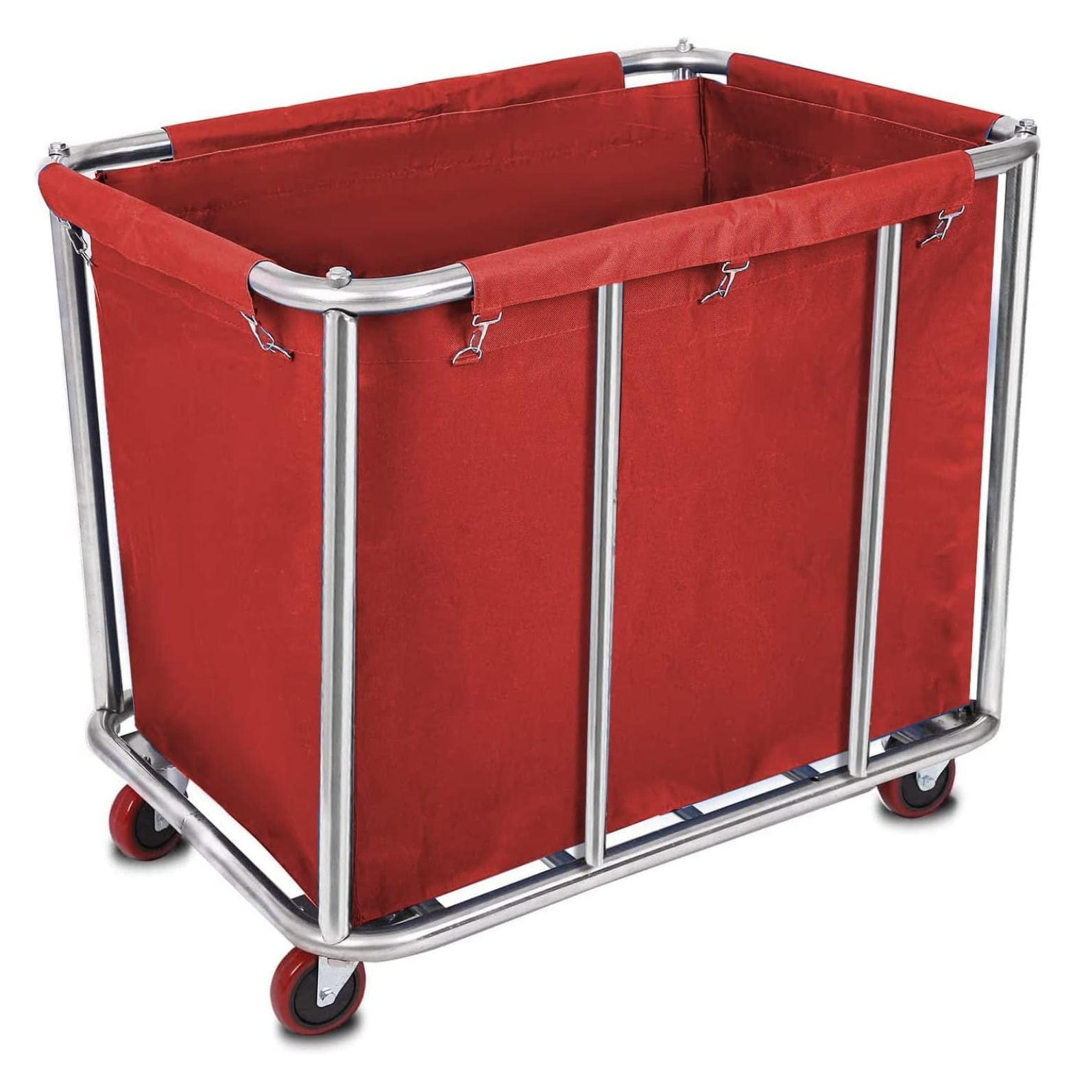 10 Bushels Laundry Cart /Home,Heavy Duty Large Stainless Steel Rolling ...