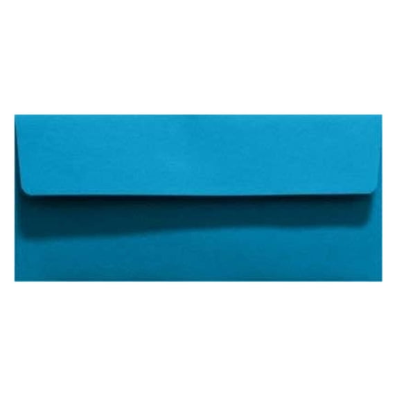 #10 Business Envelopes | Peel & Press | 4 1/8" x 9 1/2" | Pool Blue | 80lb. Text | 50 Qty ...