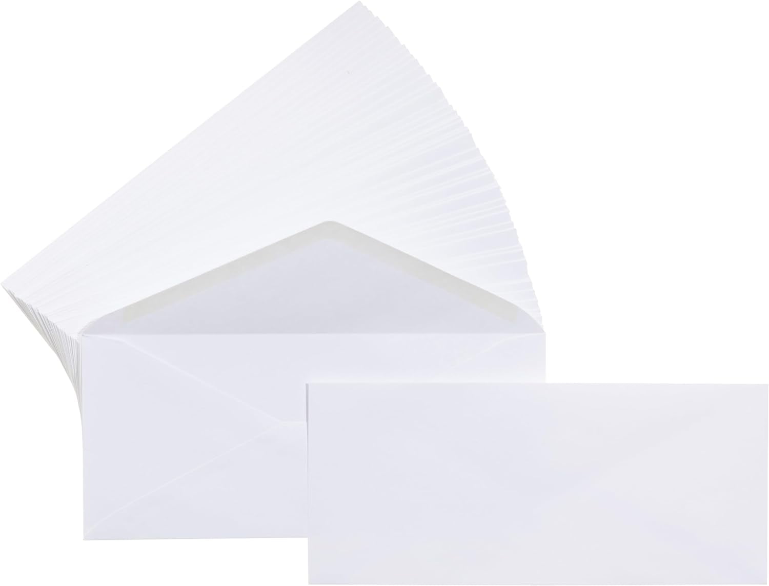#10 Business Letter Envelopes with Gummed Seal, 500-Pack, No Tint ...