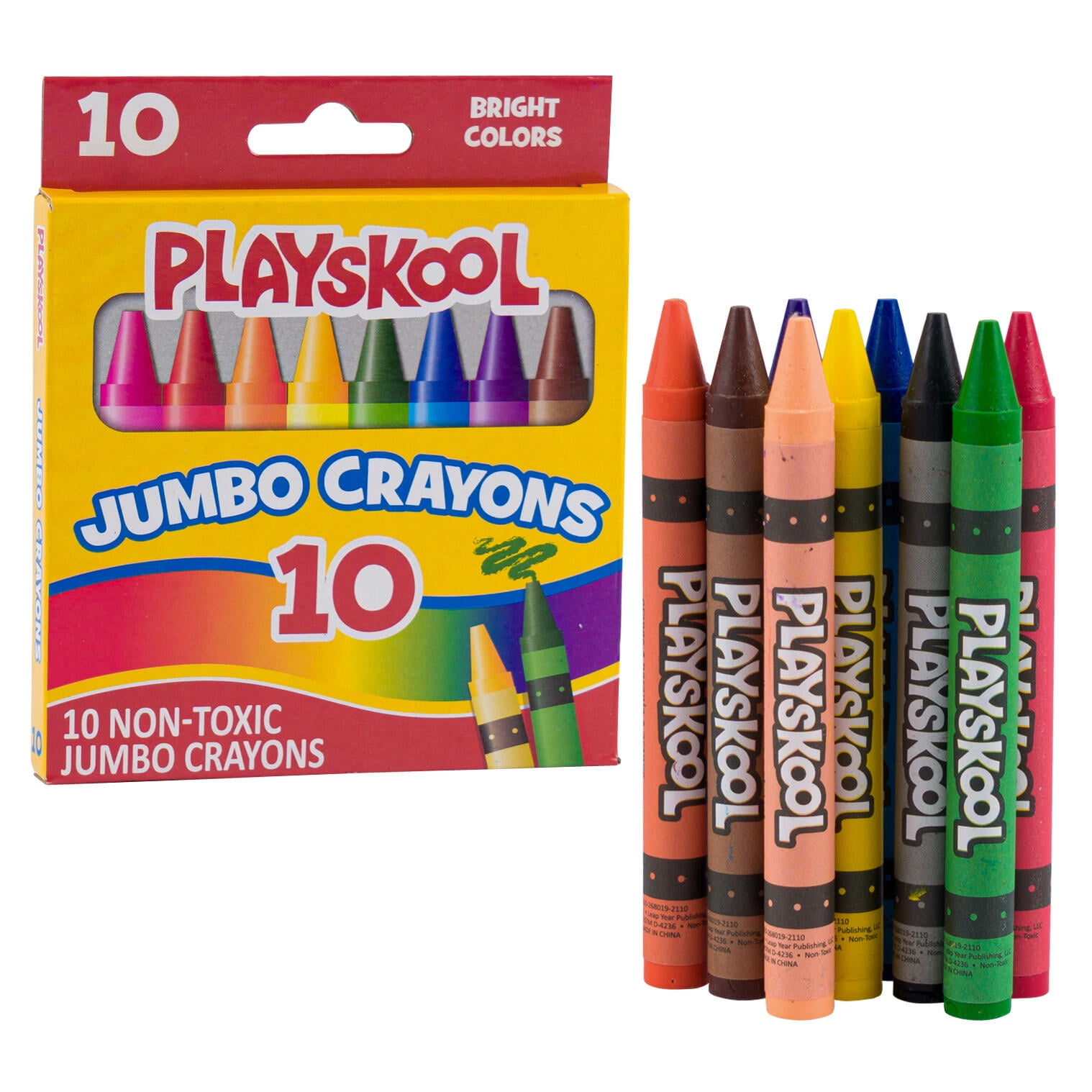 10 CT Playskool Jumbo Crayons - Walmart.com
