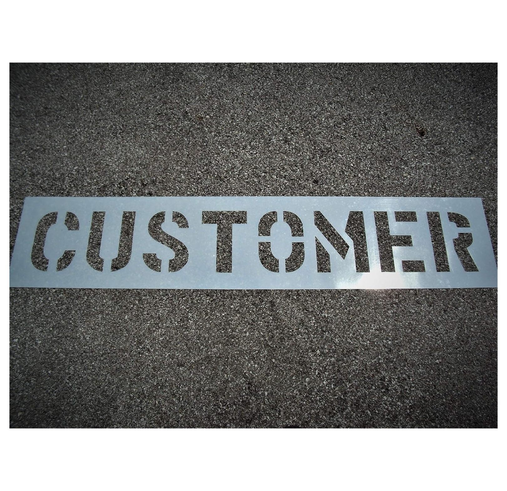10" CUSTOMER Stencil - ACTUAL 10 Inch Letters - Parking Lot Stencil 60 ...