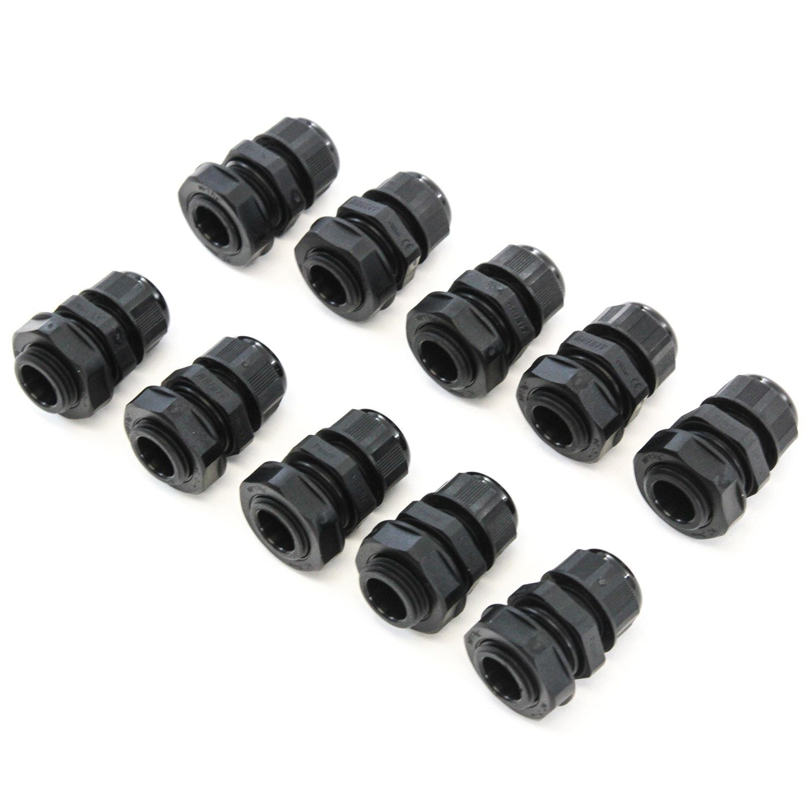 10 Cable Glands Cord Grip Strain Relief and Firewall Fitting - 4mm-8mm ...
