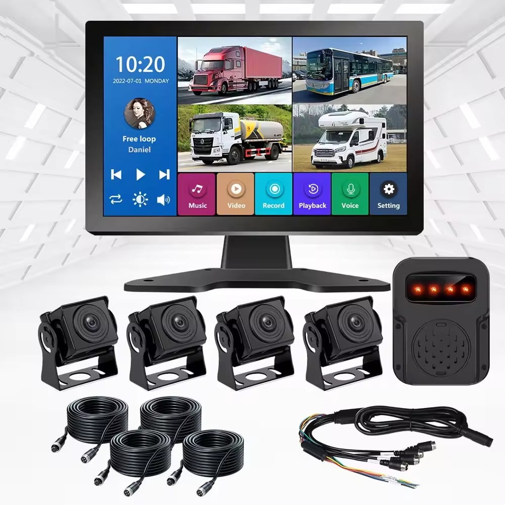 10" Car AHD Monitor Screen with 2 Way Video Input 10 inch TFT LCD ...