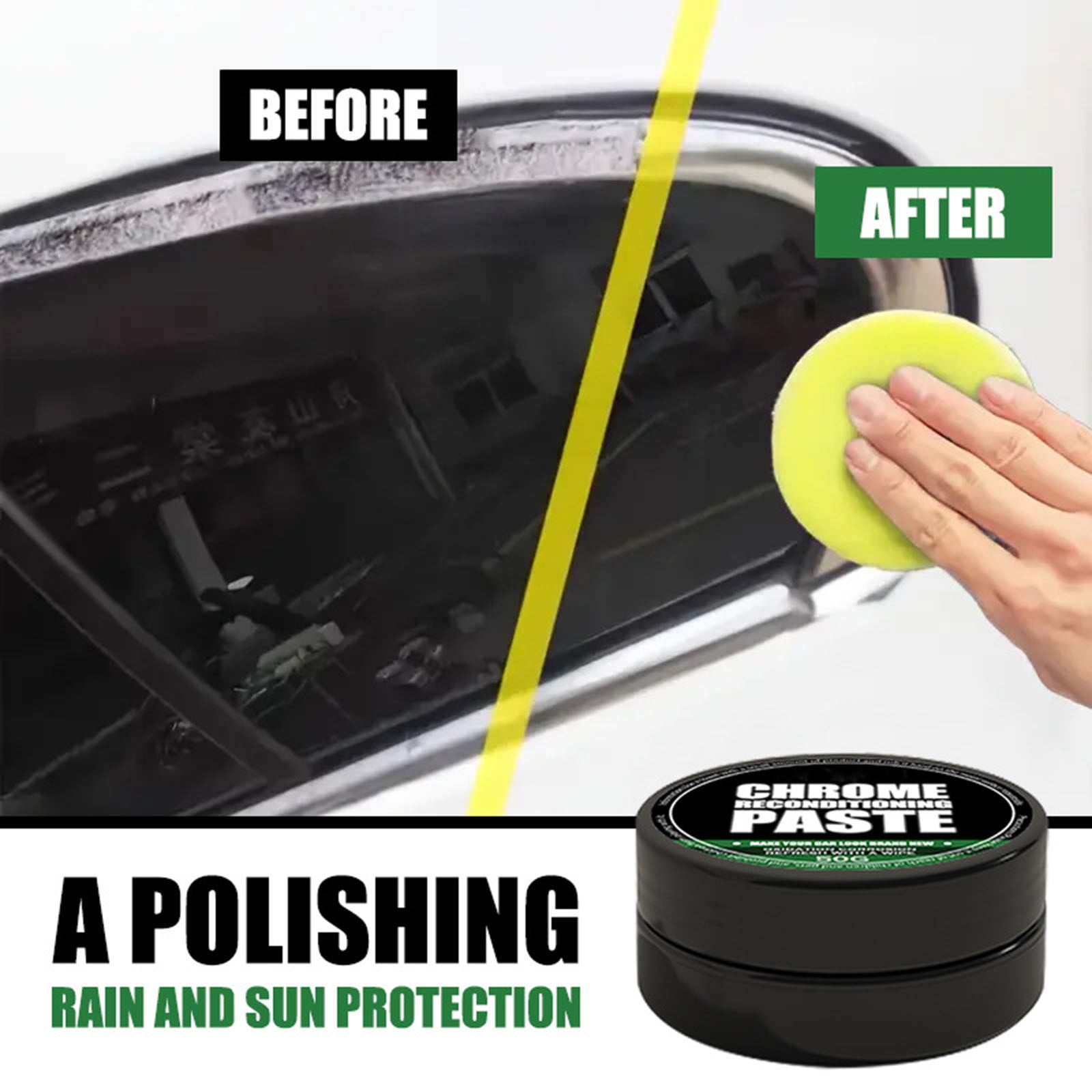 Under 10, Car Chrome Strip Repair Polishing Paste, for Cars, for Chrome ...