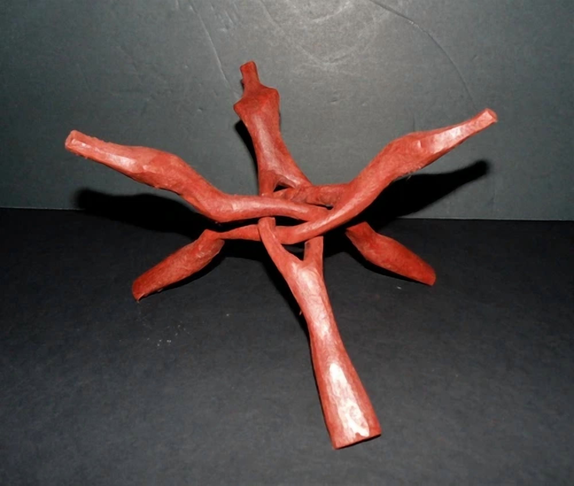 10" Carved Wood Display Stand Sea Shell Beach Decor Coral Wooden ...