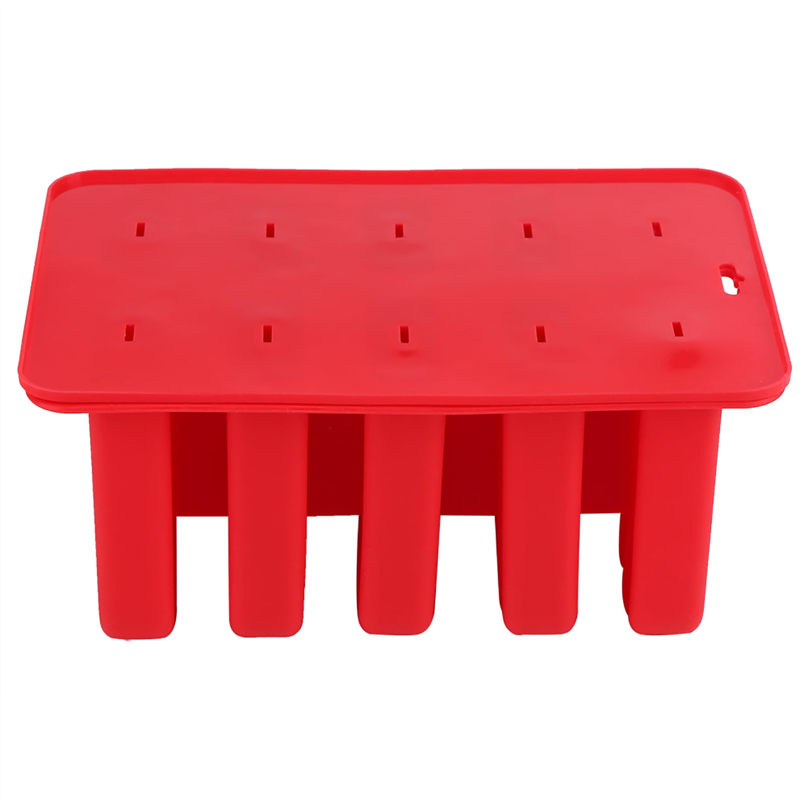 10 Cells Silicone Ice Cream Frozen Mold Ice Cream Maker Mould with Lid ...