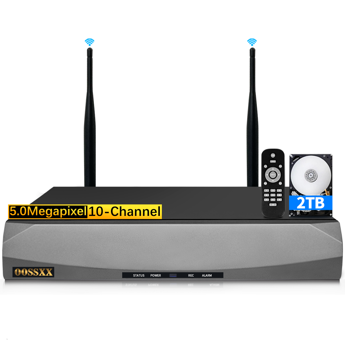 10-Channel 5.0MP Wireless NVR Wireless Security Camera System ...