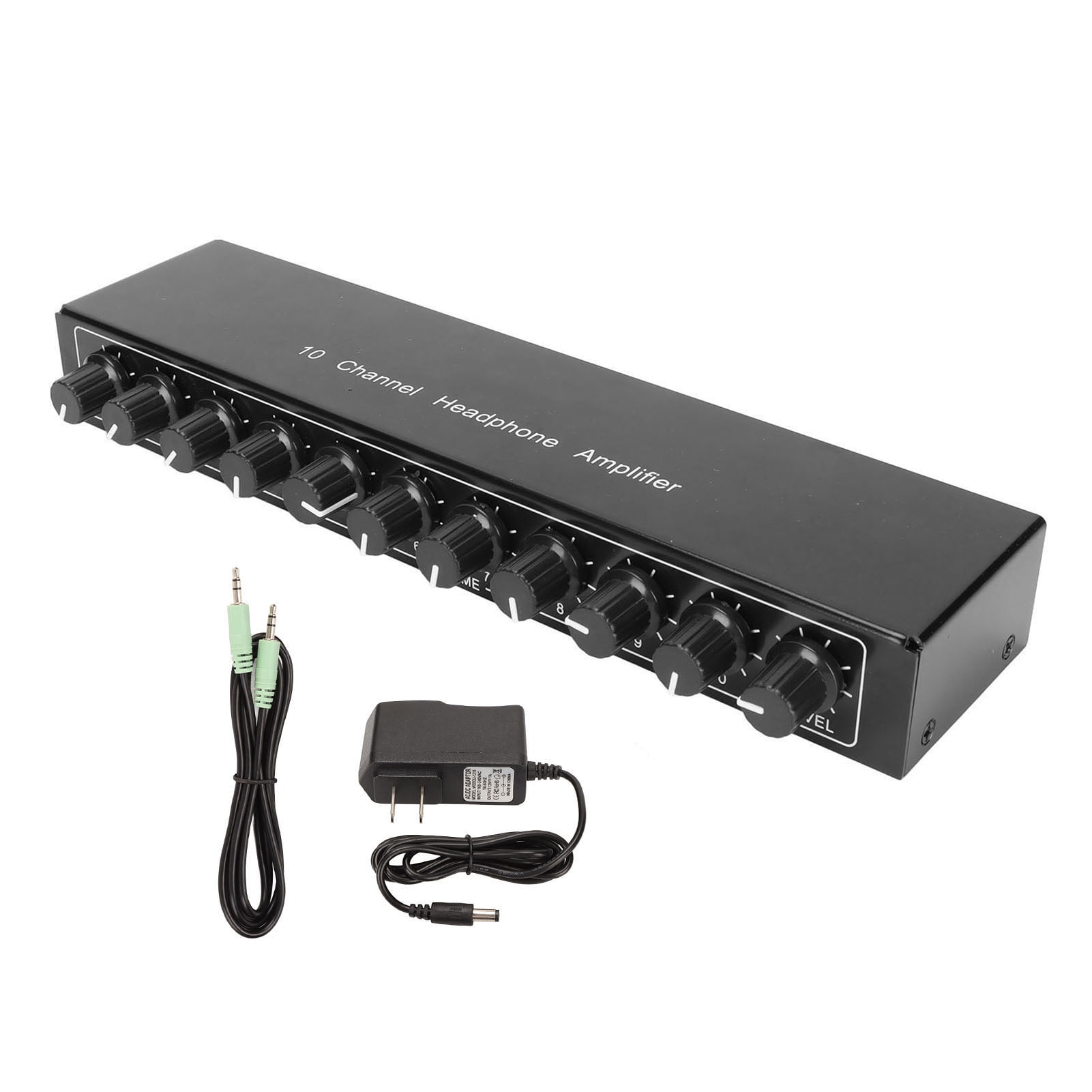 10,Channel Headphone Amplifier With Volume Control, 3.5mm Metal ...