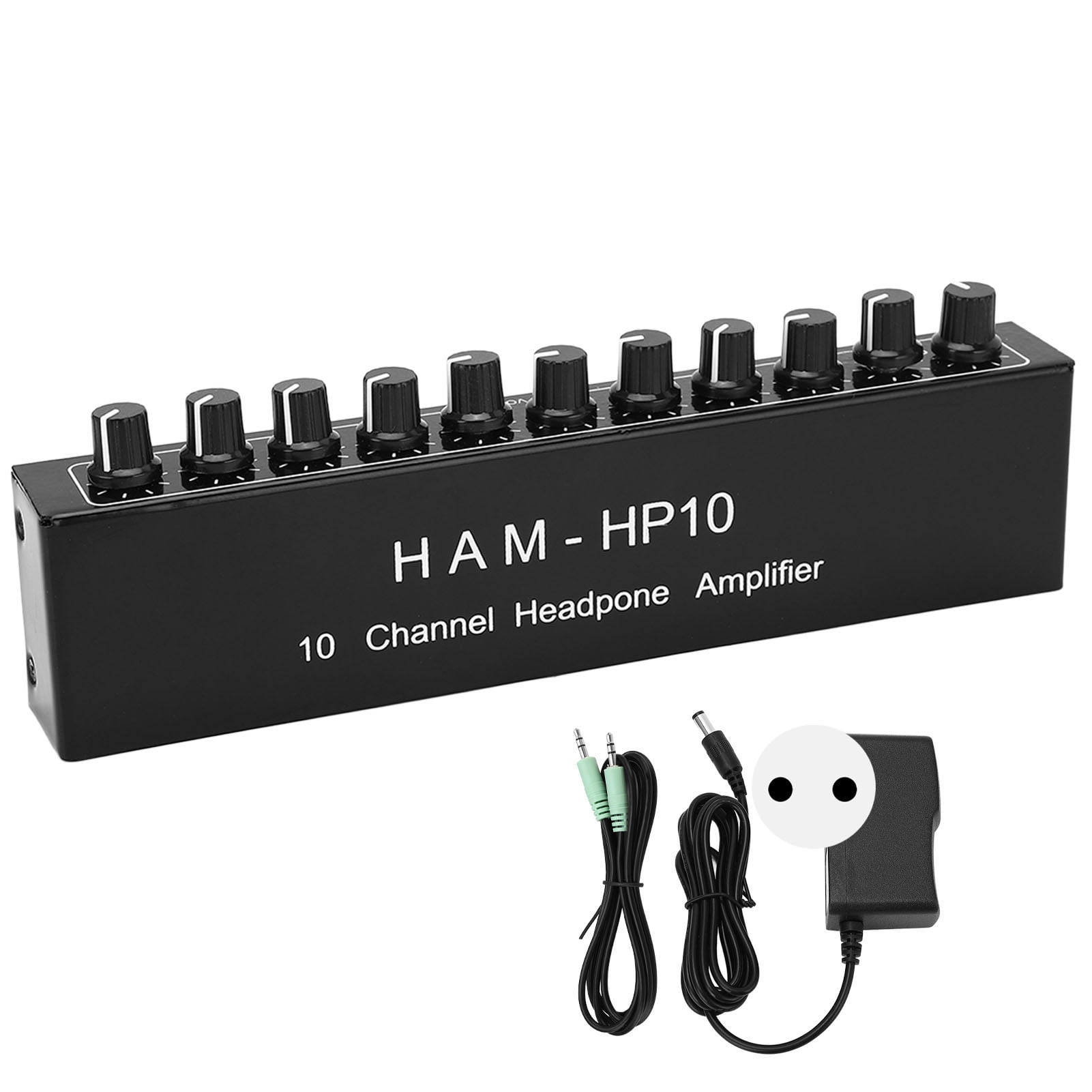 10 Channel Headpone Magnifier Stereo Audio Distribution Splitter ...