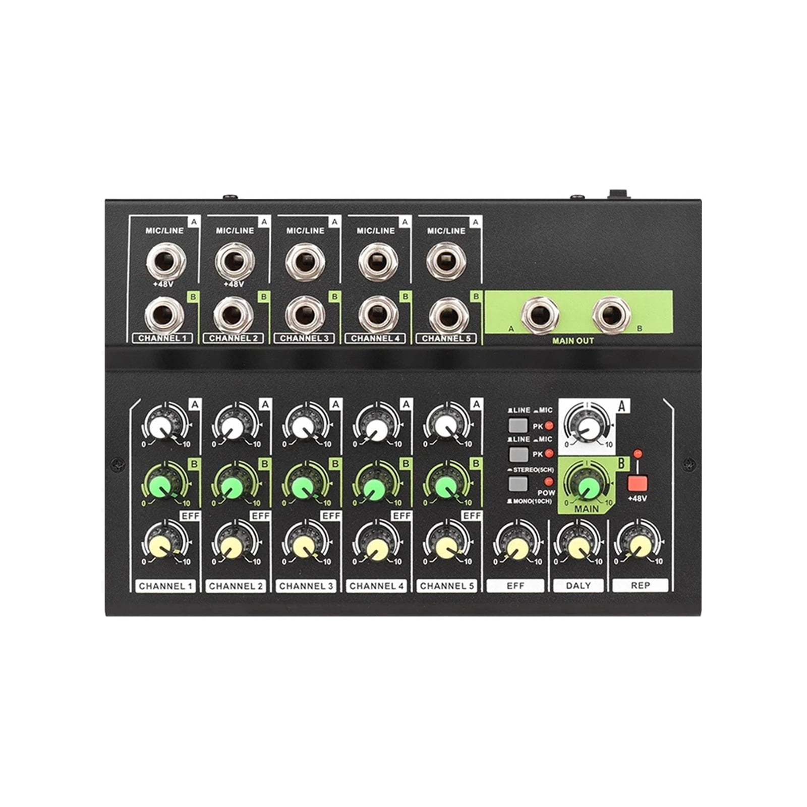 10-Channel Mixing Console Digital Audio Mixer Stereo for Recording DJ ...