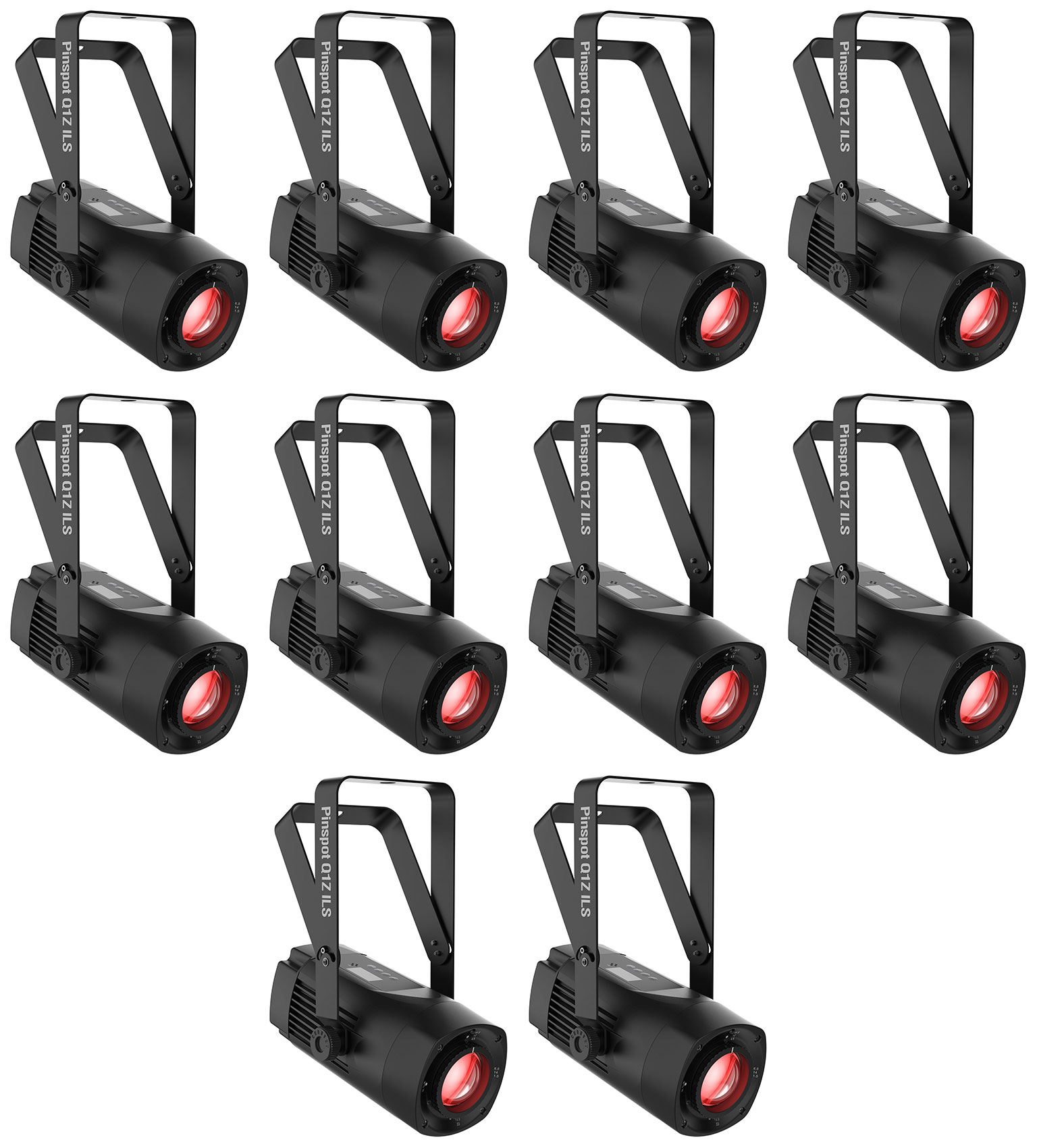 (10) Chauvet DJ PINSPOT Q1Z ILS 20 Watt RGBW LED DMX Compact Pin Spot ...