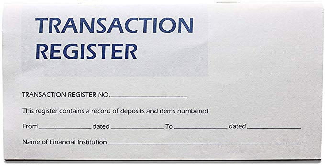 10 Checkbook Transaction Registers by Register King, Fits Book, 2022 ...