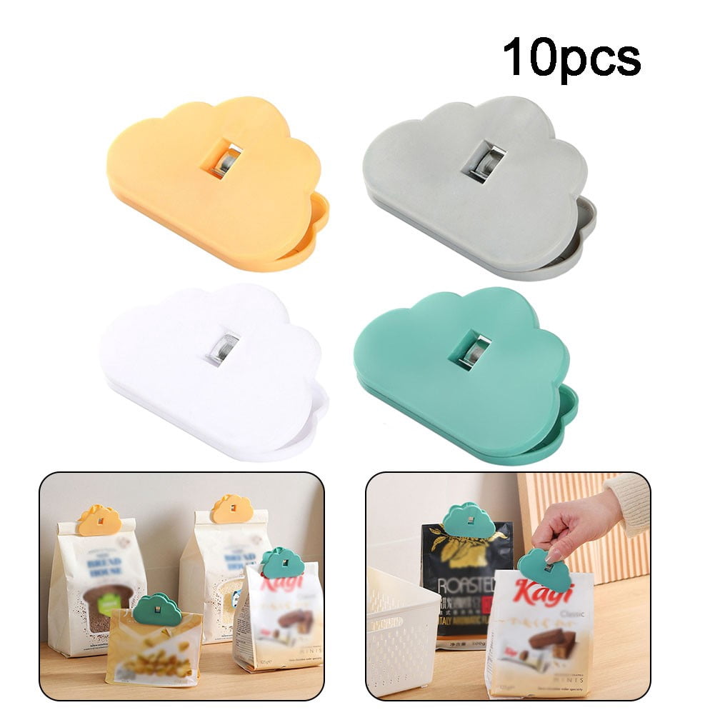 10 Chip Clips Plastic Bag Clips Kitchen Bag Sealing Snack Food Storage ...