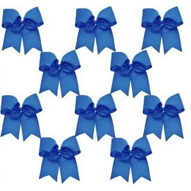 Chixx Solid Plain Basic Cheer Dance Softball Bows- White - Walmart.com