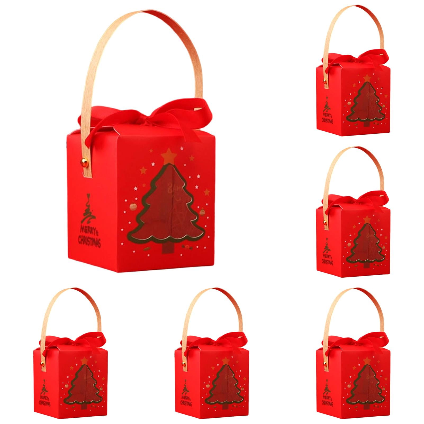 10 Christmas Candy Gift Boxes/ 10PCS Christmas Xmas Cookie With Window ...
