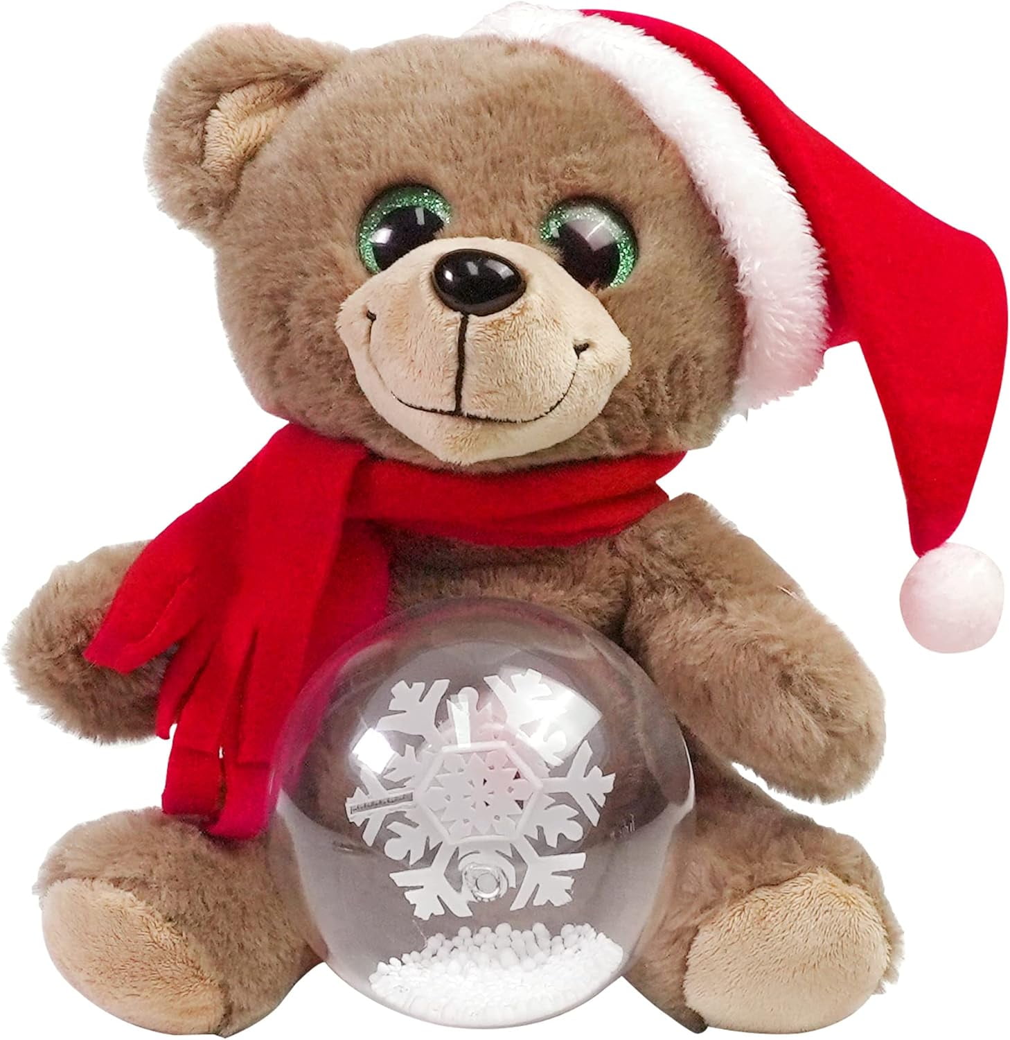 10'' Animated Christmas Teddy, LED Glow, Musical Singing Plush Toy with ...