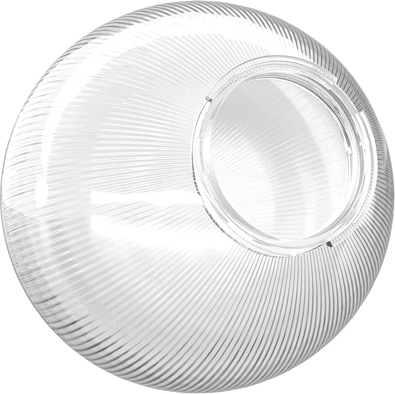 10" Clear Prismatic Acrylic Lamp Post Globe | Smooth Textured with 3.94 ...