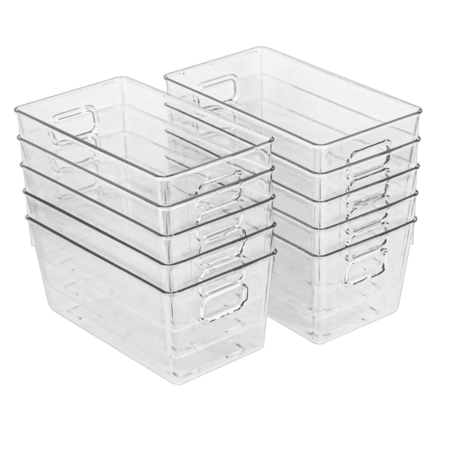 10 Clear Storage Bins Clear Storage Containers for Kitchen Pantry ...
